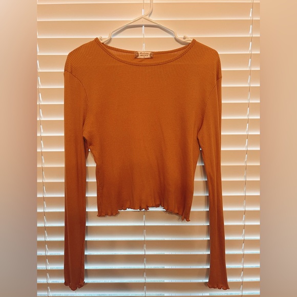 Altar'd State | Tops | Altard State Black Cropped Lettuce Edge Top ...